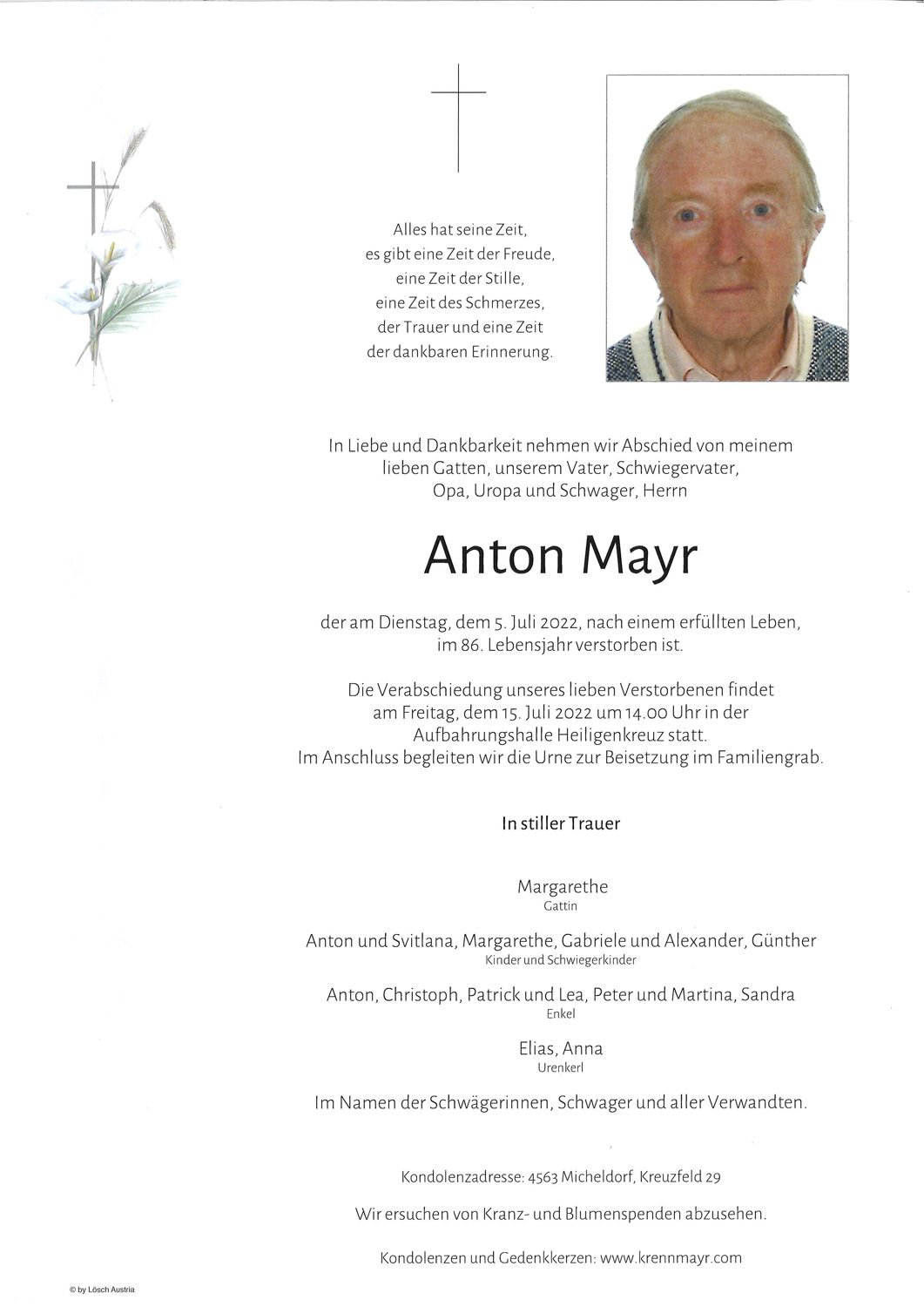 Todesfall Anton Mayr